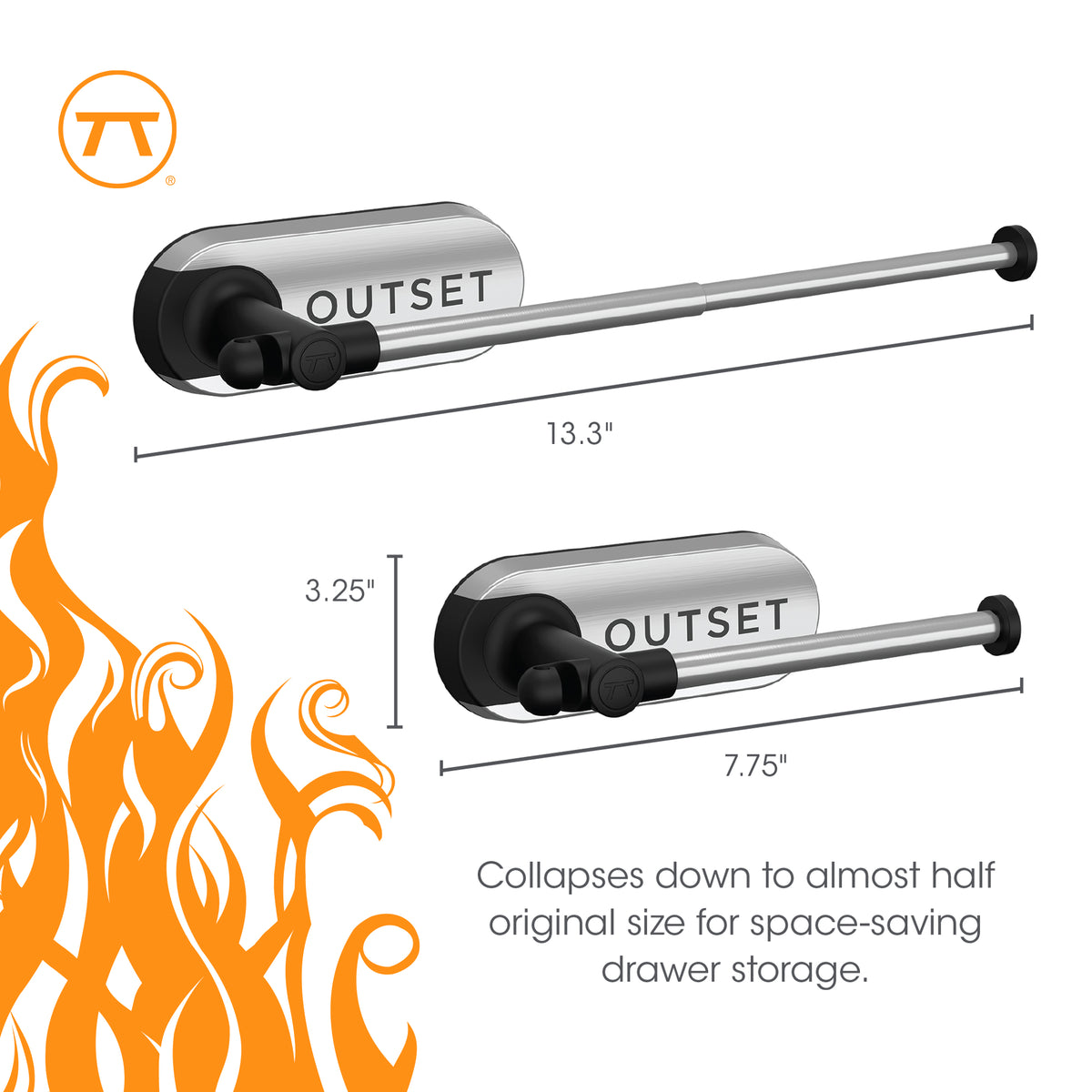 Outset Magnetic Rotating Paper Towel Rack With Trash Bag Hook For Gril ...