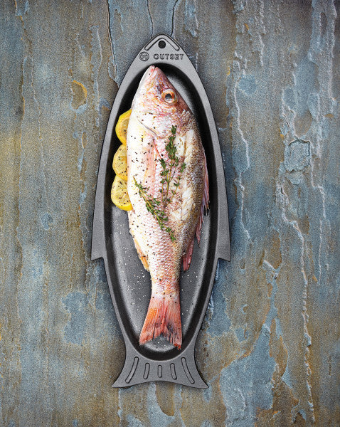 Cast Iron Fish Grill And Serving Pan | Outset Grillware and Barware