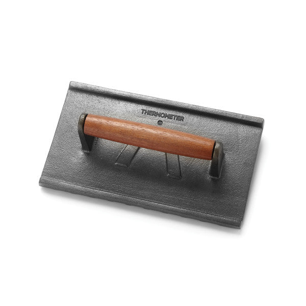 Cast Iron Rectangular Grill Press 9" x 5" | Outset Grillware and Barware